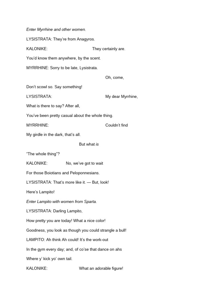 Lysistrata Scene - Styles 13.2 | PDF