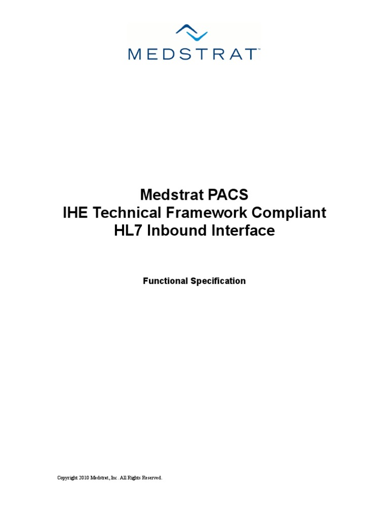 Medstrat Hl7 Spec | PDF | Computer Architecture | Computer Data