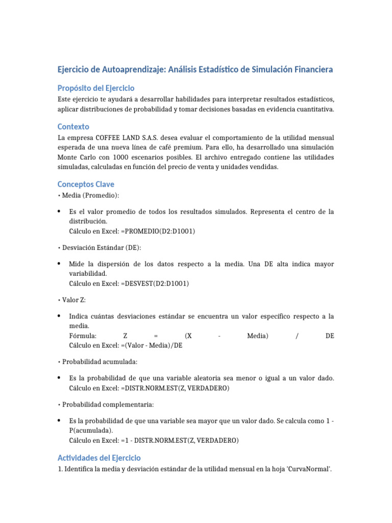 Modelo Estocasticos (Z) Guia Dee Ejercicio | PDF | Desviación Estándar | Probabilidad