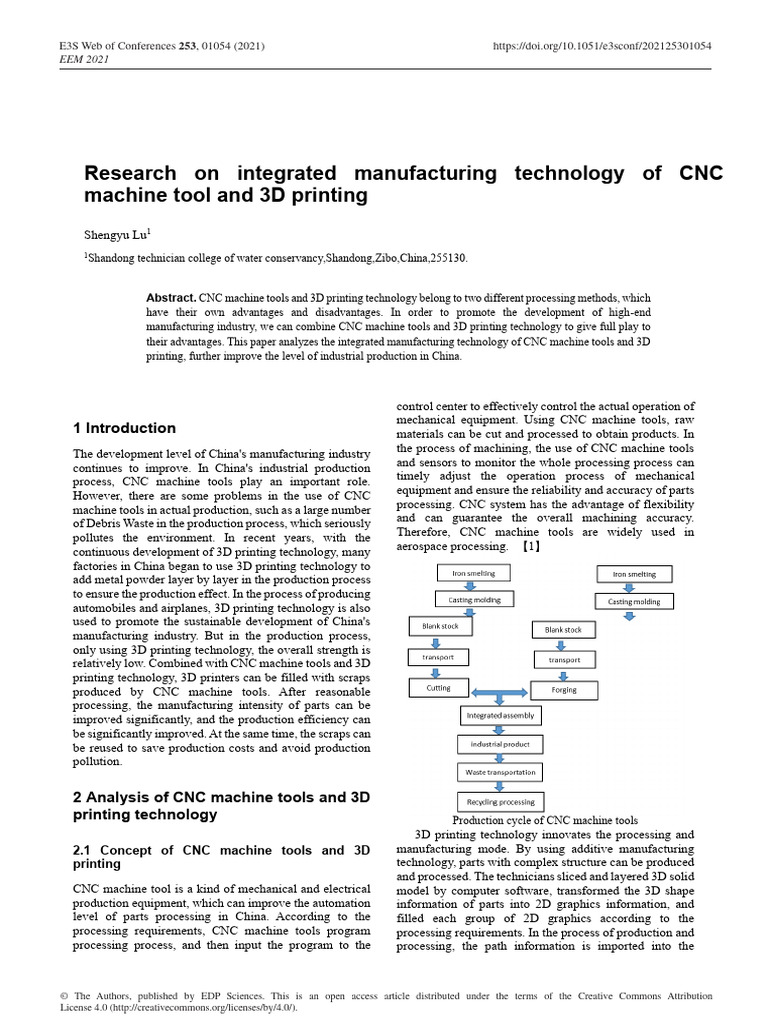 Research On Integrated Manufacturing Technology of | PDF | 3 D Printing ...