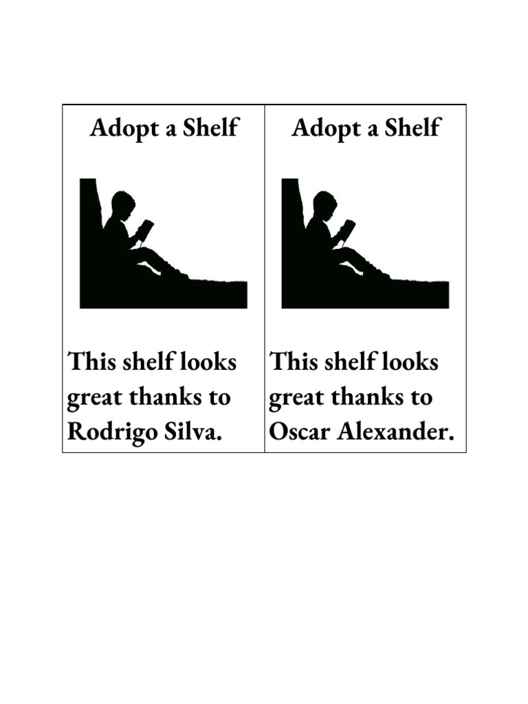 Adopt A Shelf Labels | PDF