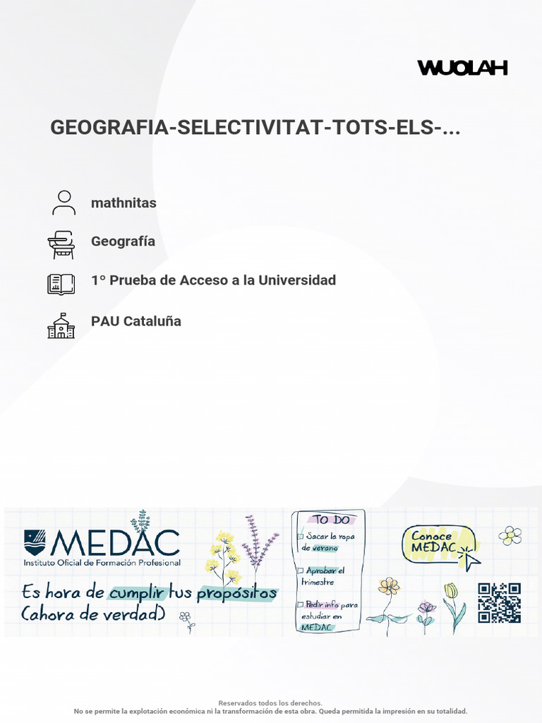 Wuolah Free Geografia Selectivitat Tots Els Blocs i Temes | PDF
