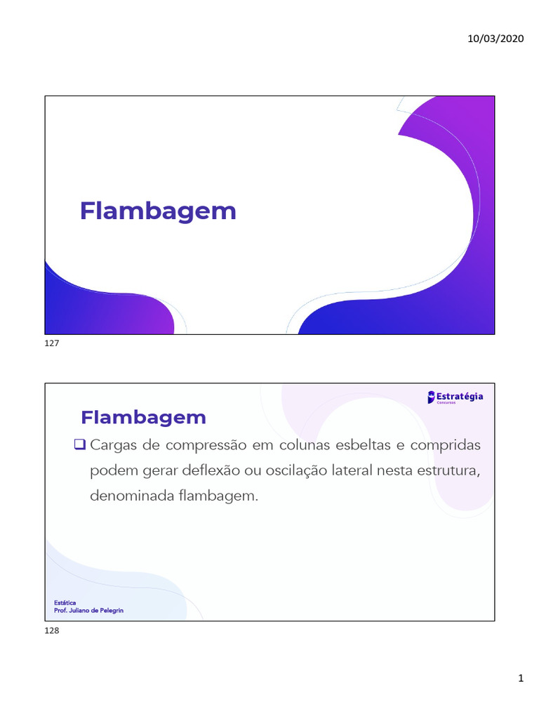 flambagem | PDF | Flambagem | Estresse (Mecânica)