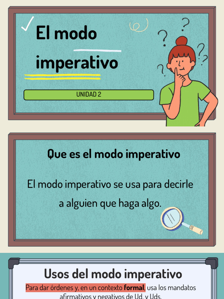 El Modo Imperativo- (1) | PDF