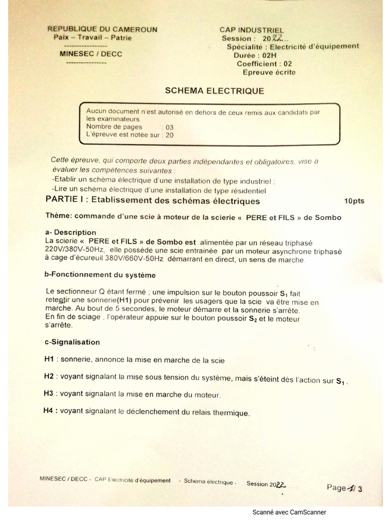 Cap 2022 Schema Elec | PDF