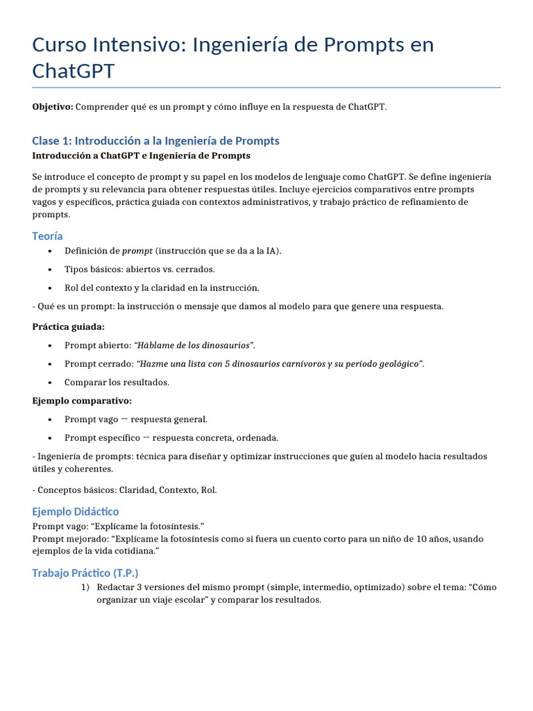 Ingeniería de Prompts en ChatGPT | PDF | Shell (informática) | Informática