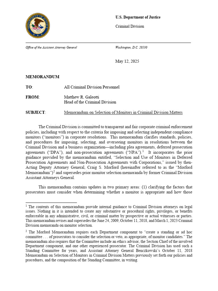 4 Memorandum-On-Selection-Of-Monitors-In-Criminal-Division-Matters ...