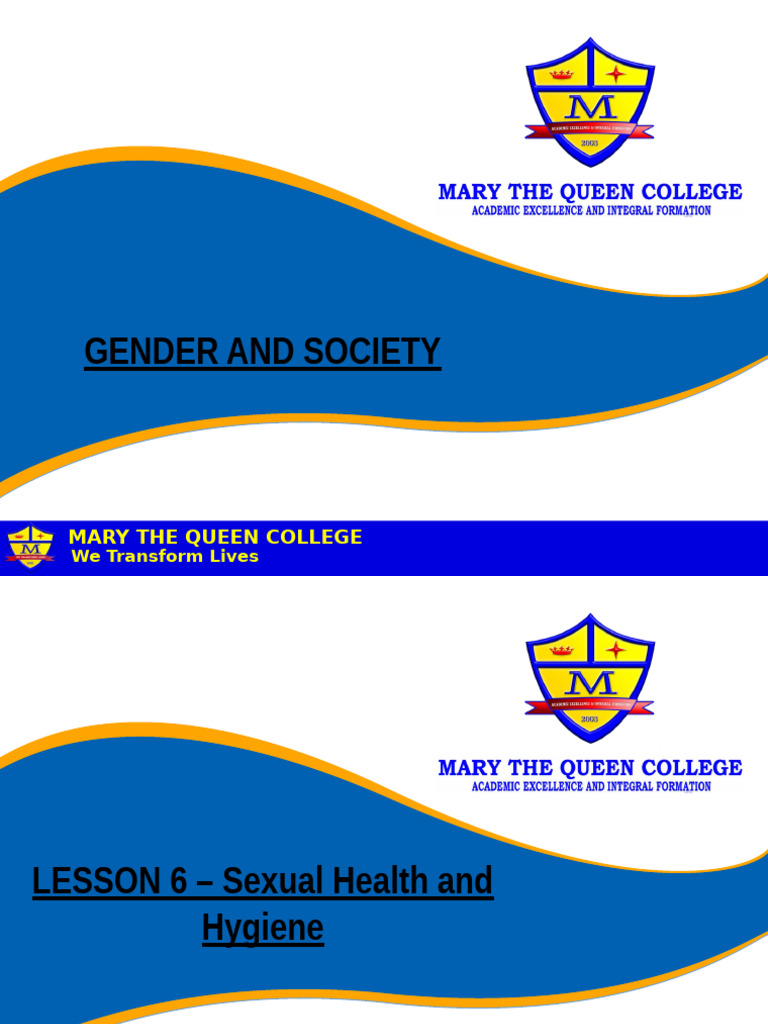 GS6 - Lesson 6 - Sexual Health and Hygiene | PDF | Hygiene | Oral Hygiene