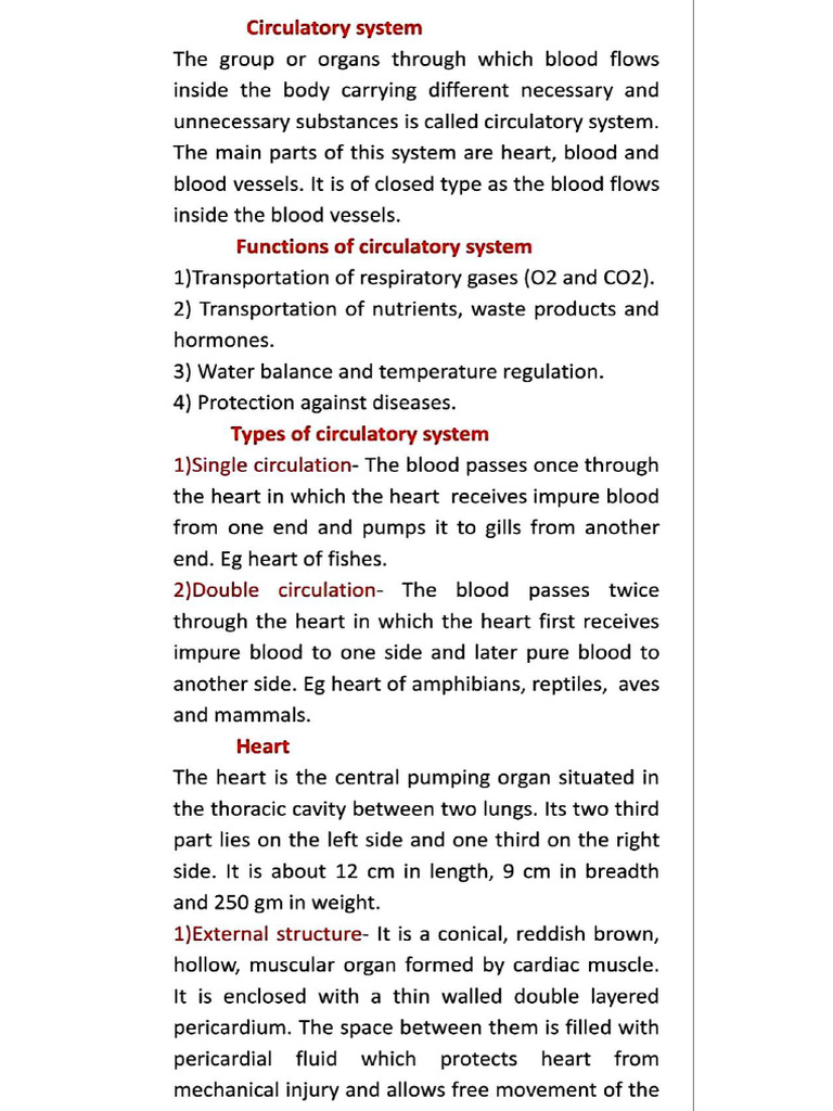 Prepared by T.B. - Zooloy - Human Biology, Circulatory System | PDF