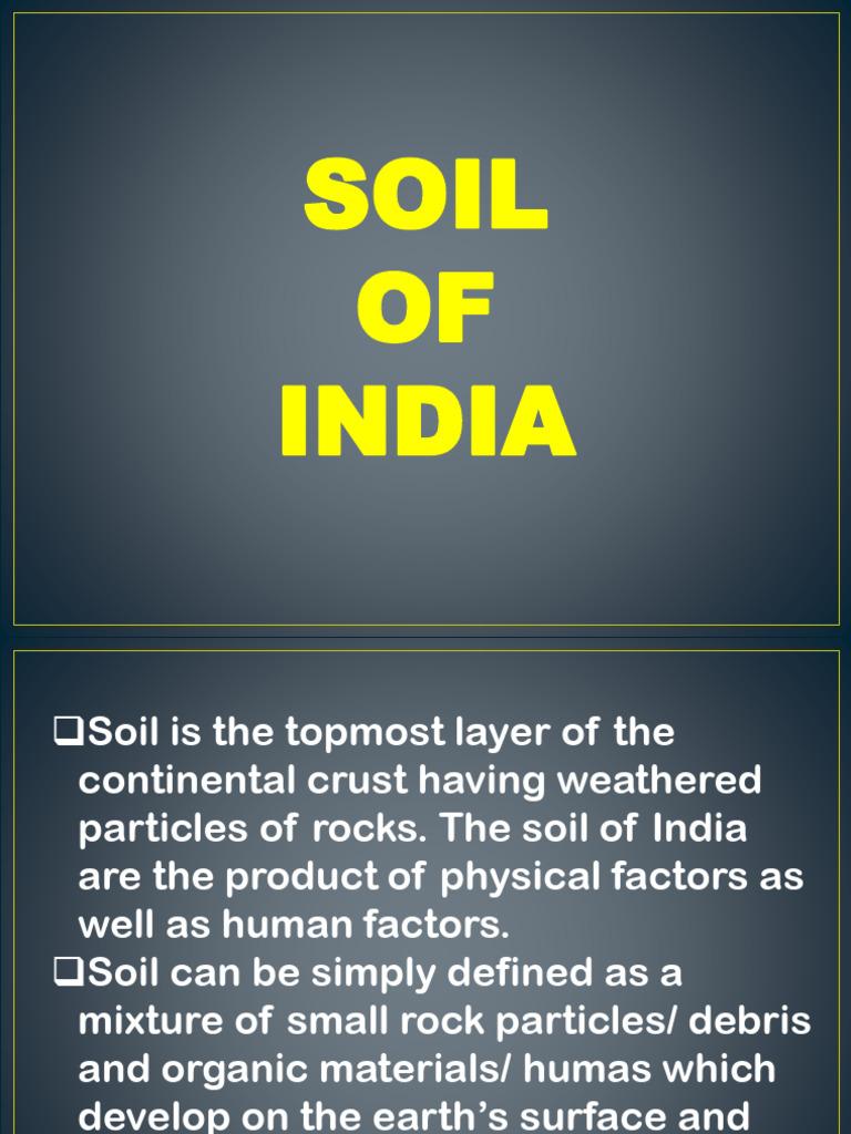 Types of Soils in India Explained | PDF | Soil | Desert