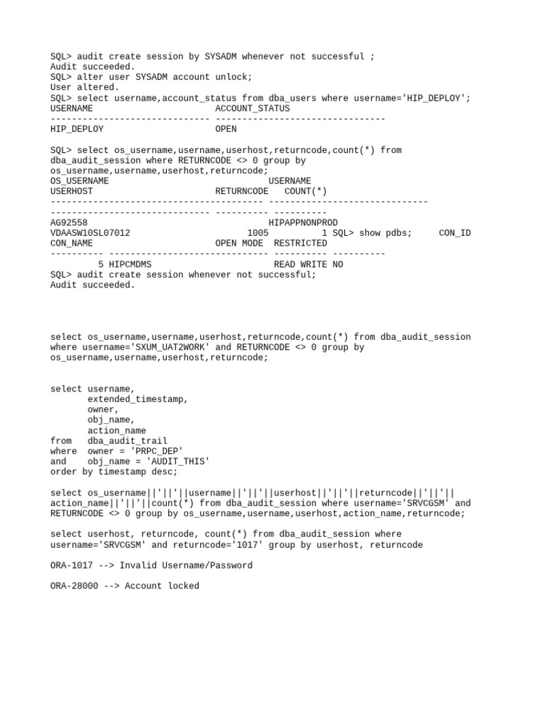 SQL Audit Session Management Guide | PDF