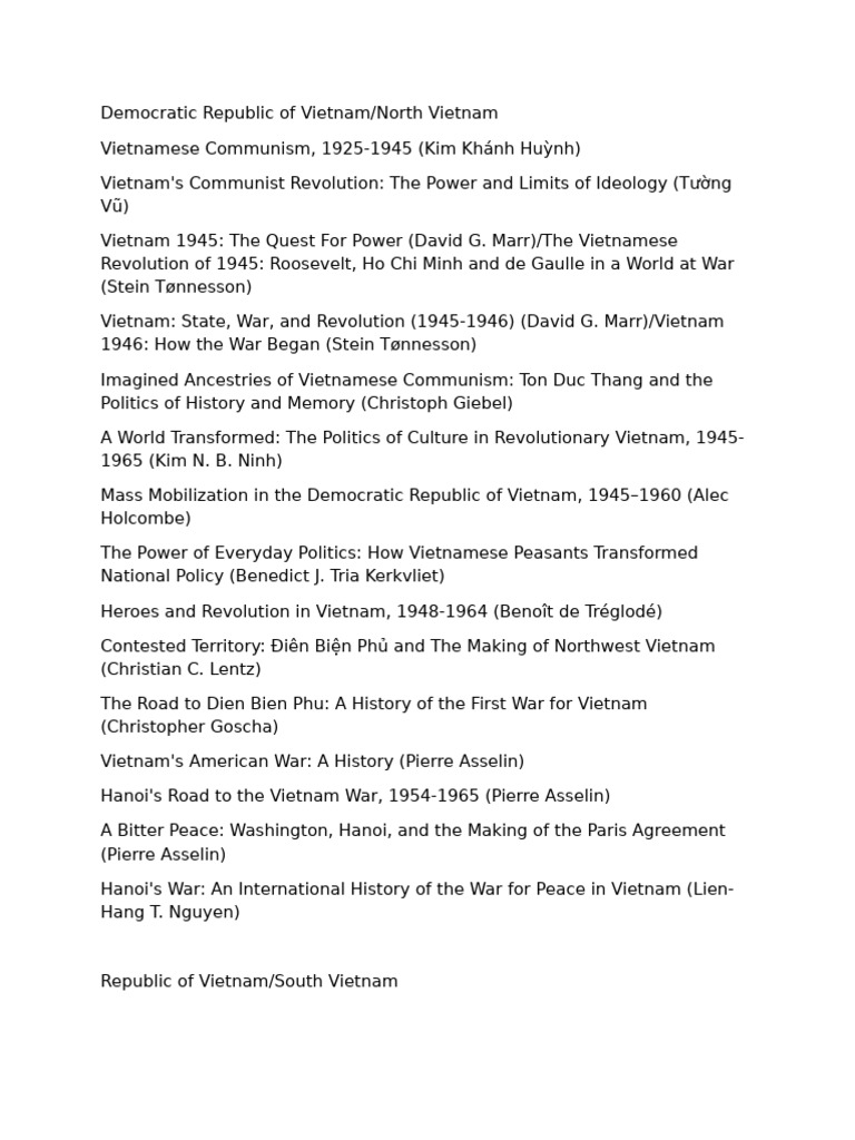 Vietnam's Revolutionary History Overview | PDF | Vietnam | North Vietnam