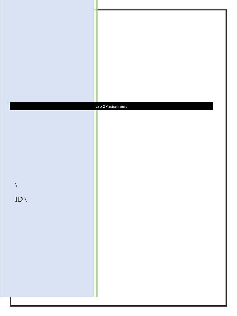 Lab 2 Assignment | PDF