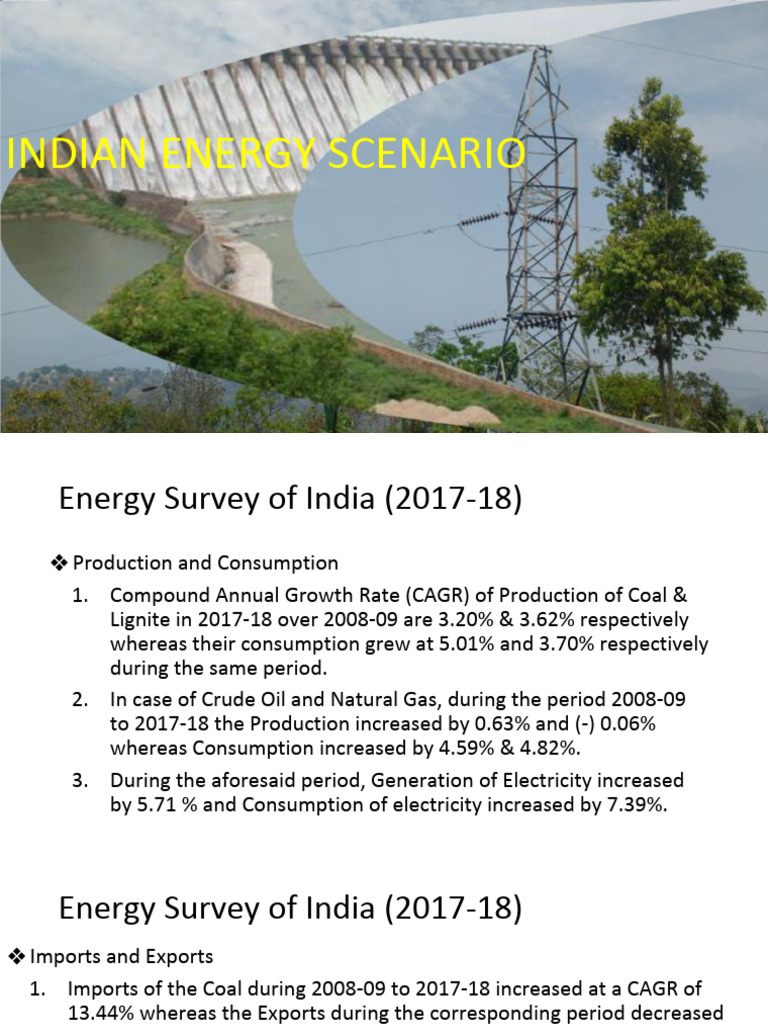 1 Indian Energy Scenario | PDF | Electricity Generation | Renewable Energy
