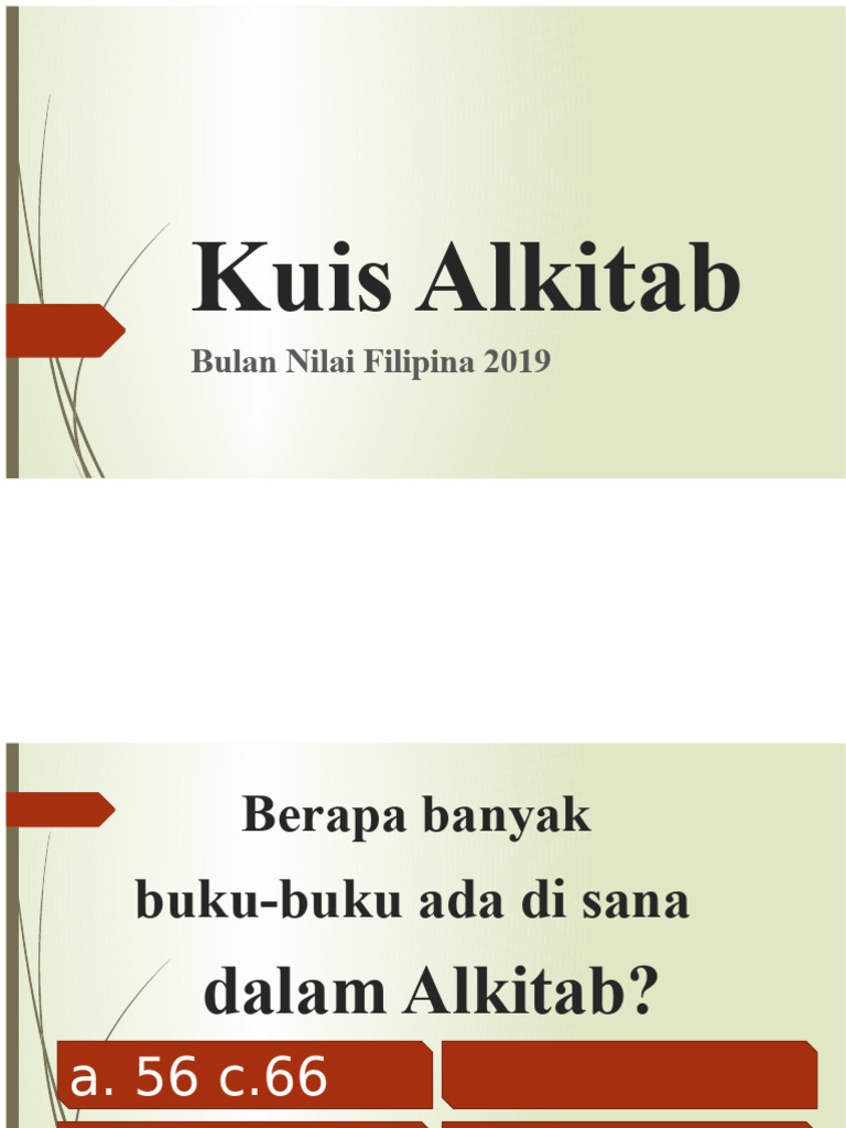 Kuis Alkitab: Uji Pengetahuan Anda | PDF