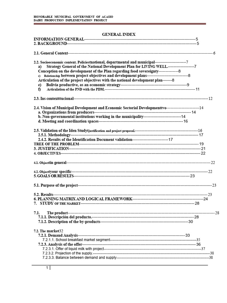 Dairy cattle project.doc | PDF | Infrastructure | Policy