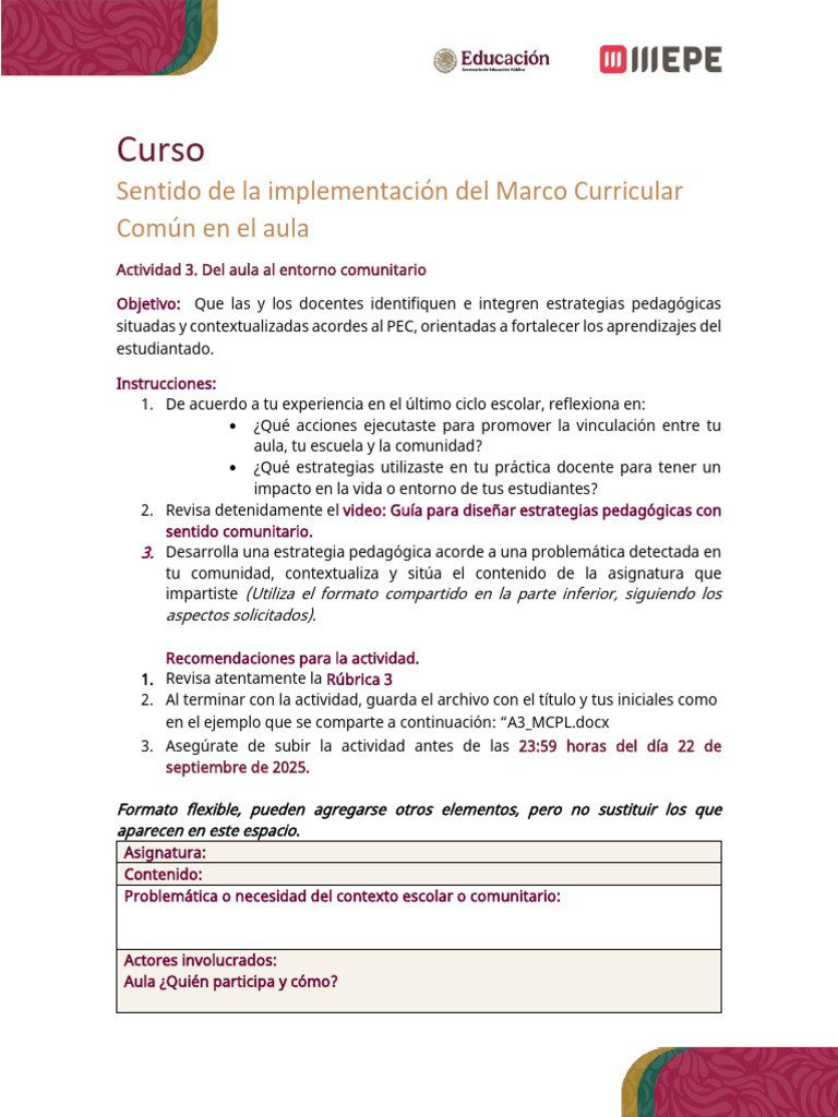 Actividad 3 PDF | PDF | Maestros | Salón de clases