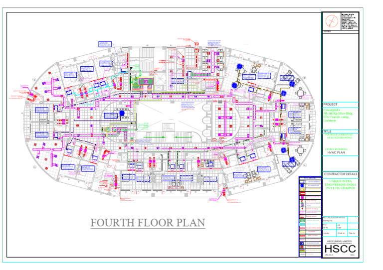 HSCC Lucknow Fourth Floor Hvac As Build Drawing 05.02.2025 | PDF | Equipment | Mechanical ...
