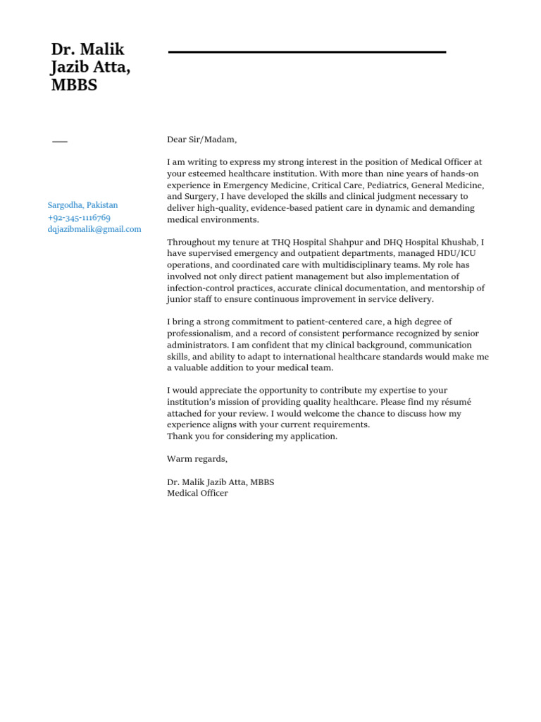Cover Letter | PDF