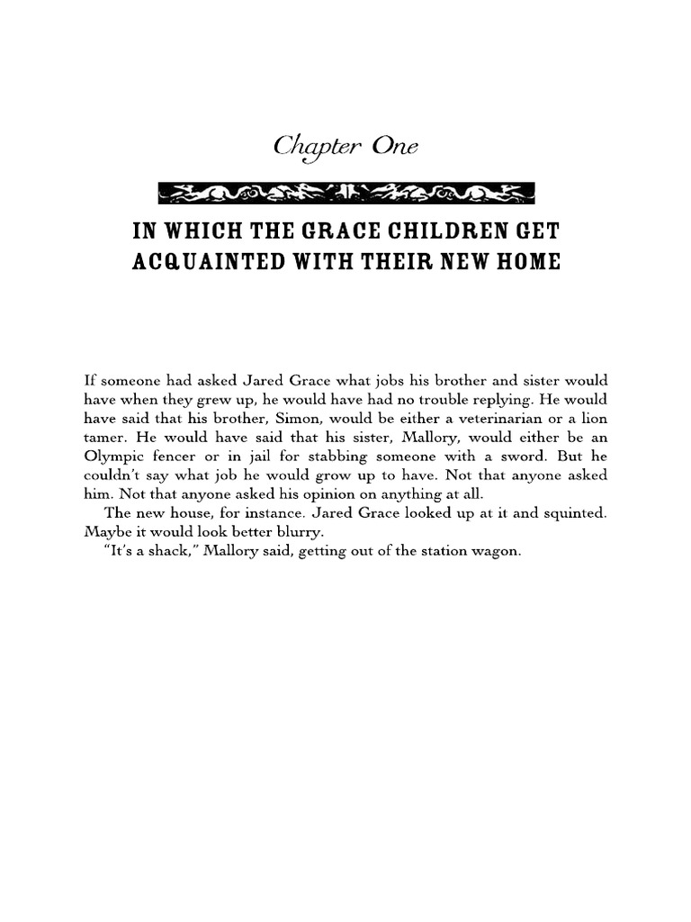 Chapter 1 - The Spiderwick Chronicles | PDF