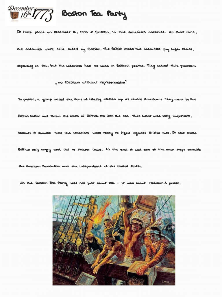 The American Dream - Boston Tea Party | PDF