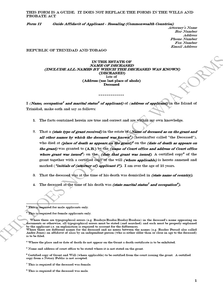 Resealing Probate Example | PDF | Probate | Civil Law (Common Law)