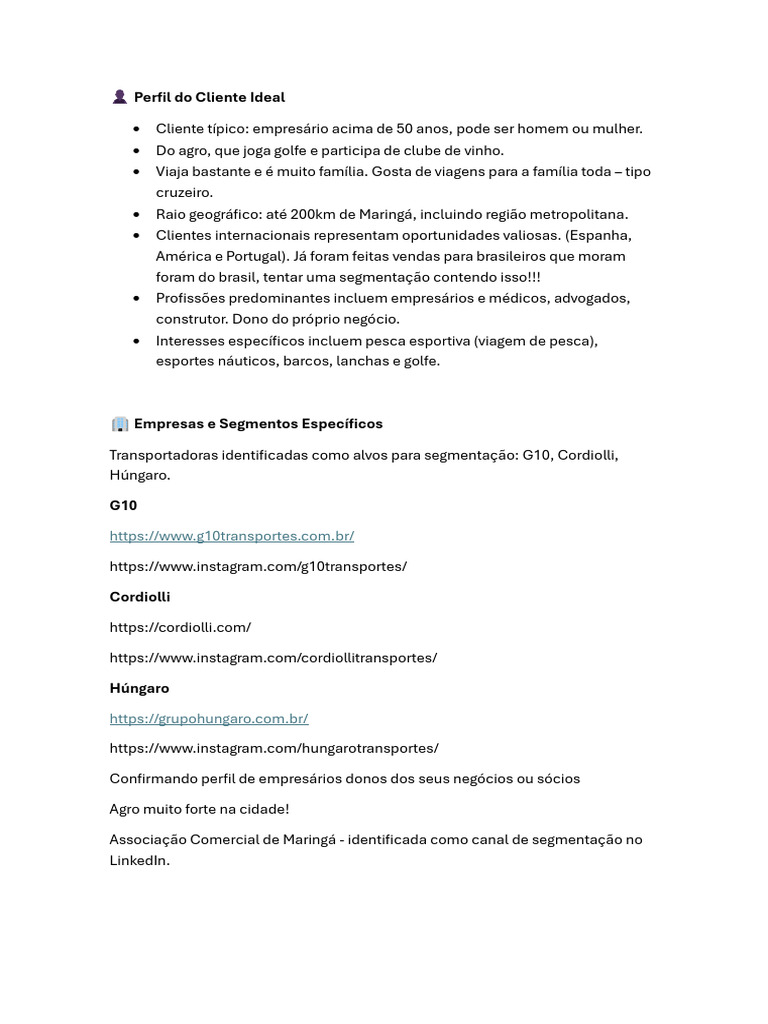 Perfil do Cliente Ideal para Negócios Agro | PDF