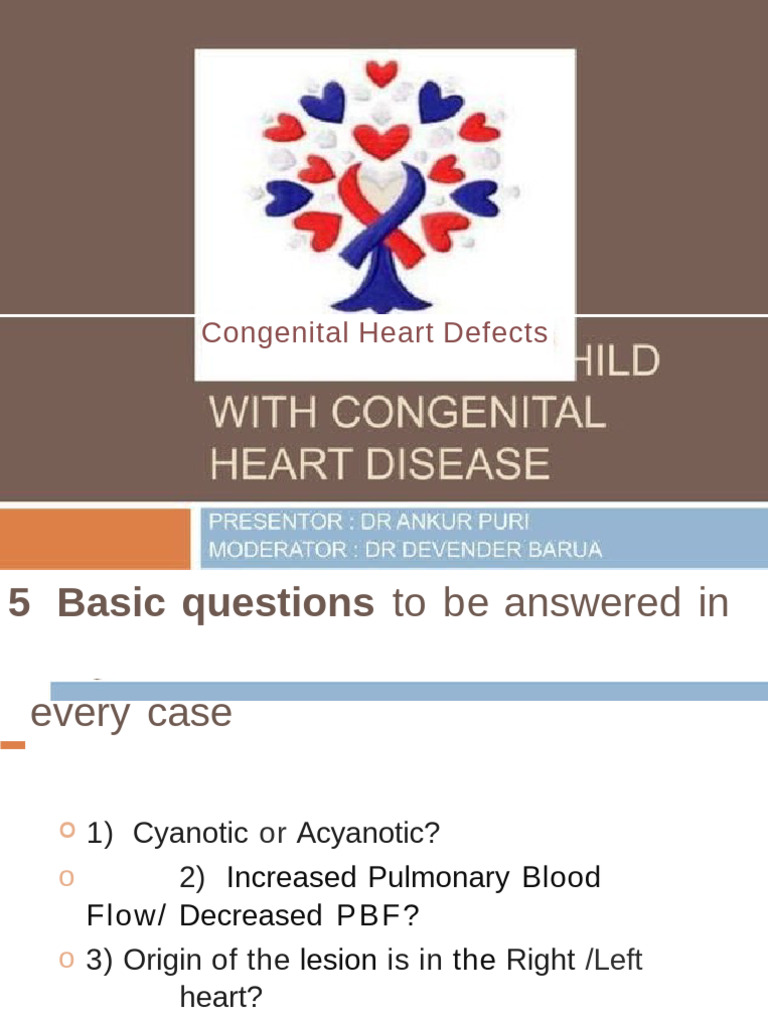 Approach To Congenital Heart Disease | PDF | Pulse | Congenital Heart ...