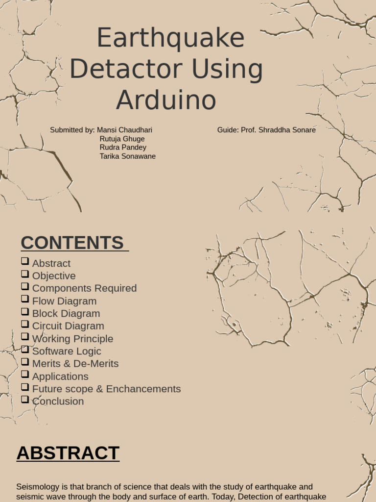Earthquake Detector System | PDF | Seismology | Accelerometer