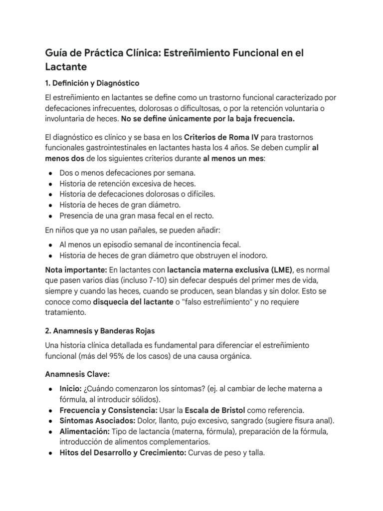 Guía Clinica de Constipación. | PDF | Estreñimiento | Heces