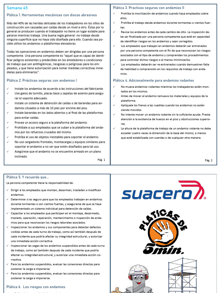 Plática de 5 Minutos - Sem45 | PDF | Andamio