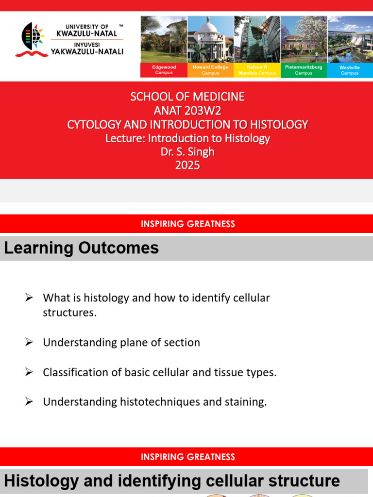 Introduction to Histology and Cytology | PDF | Histology | Staining