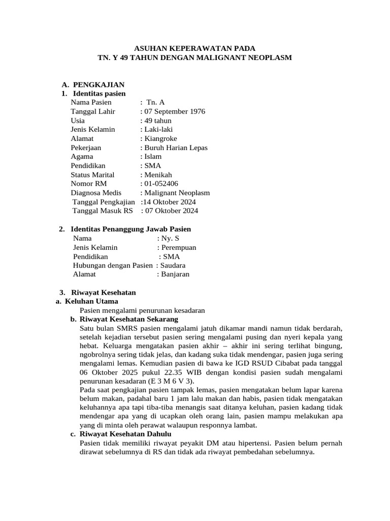 LK Malignant Neoplasm Iva Azmi 100325146 | PDF