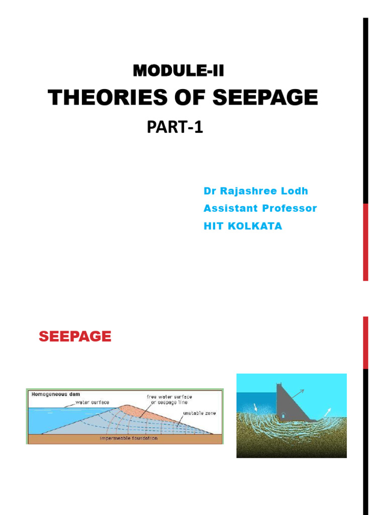 Seepage Theories in Civil Engineering | PDF | Soil Mechanics | Porosity