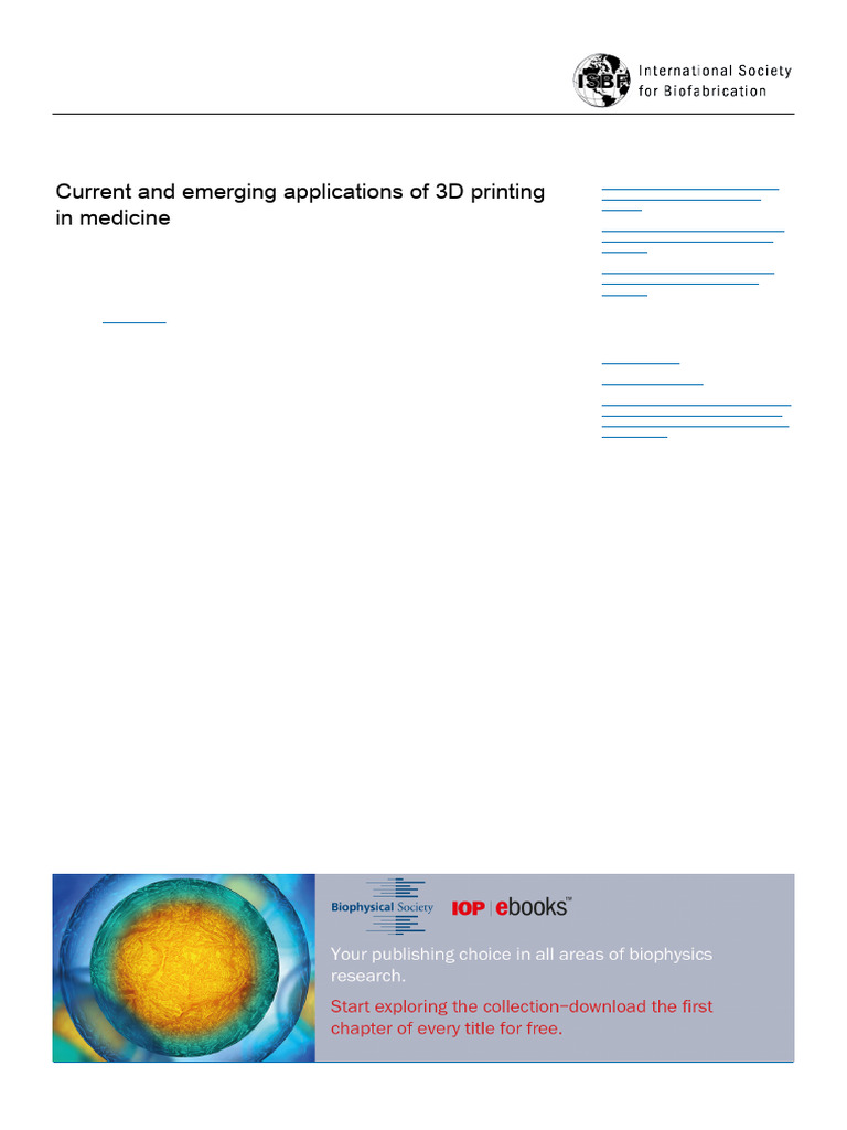 Current and Emerging Applications of 3D Printing in Medicine | PDF ...