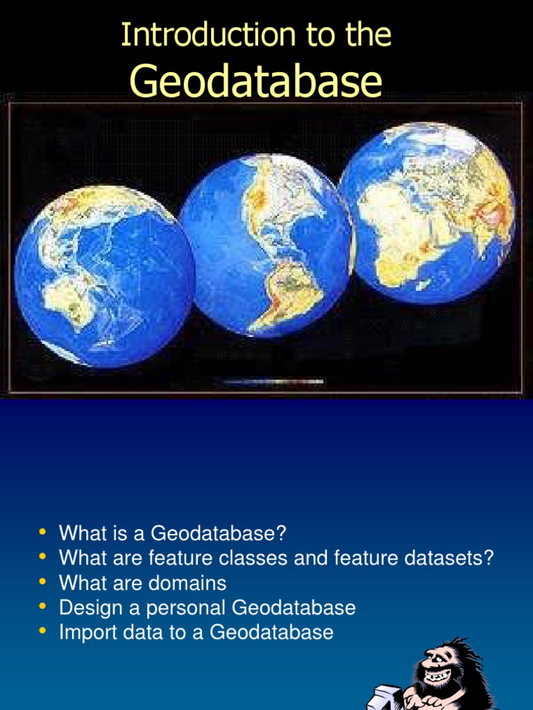 Geodatabase: Introduction To The | PDF | Arc Gis | Data