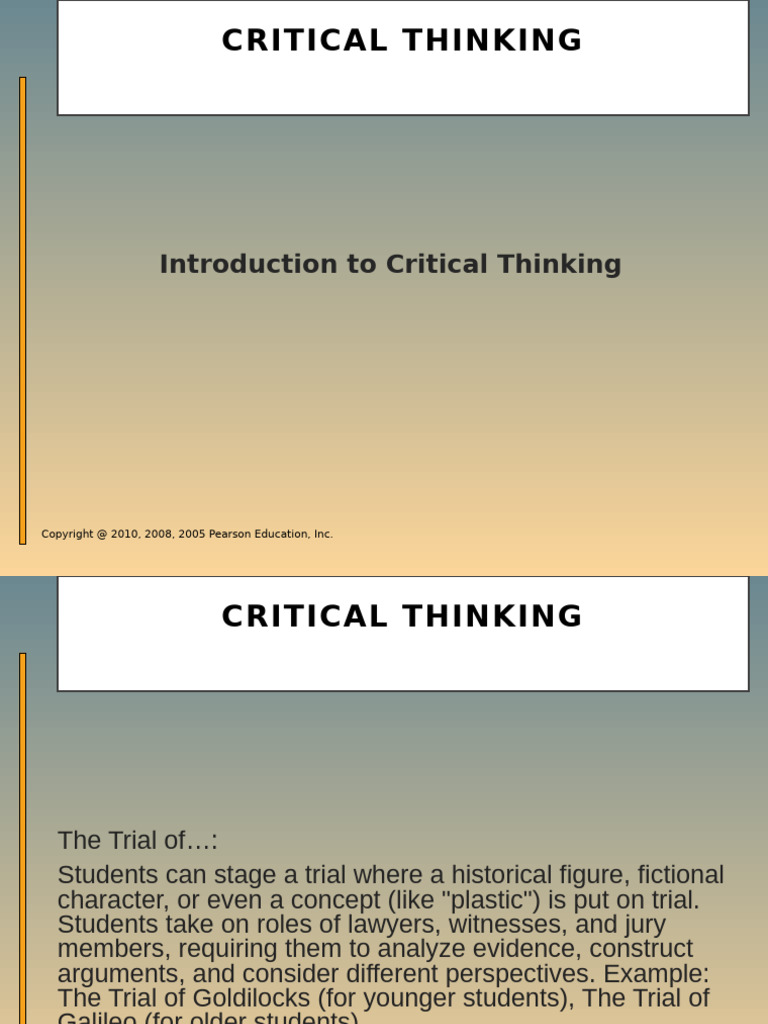 Engaging Critical Thinking Activities | PDF