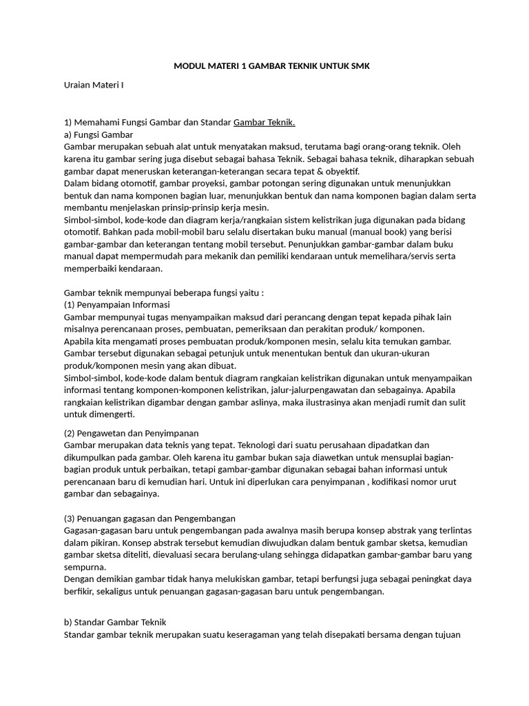 Modul Gambar Teknik | PDF