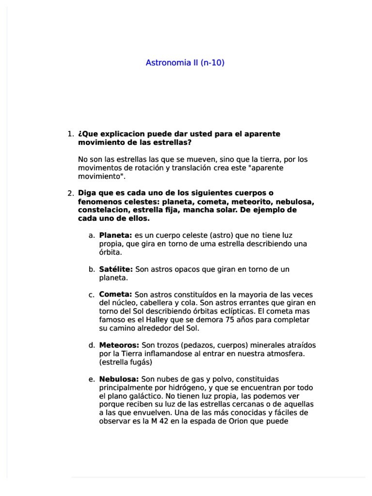 PDF Especialidad Astronomia II - Compress | PDF | Sistema solar | Astronomía