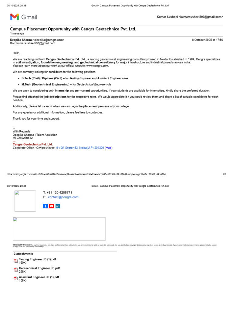 Campus | PDF | Geotechnical Engineering | Gmail
