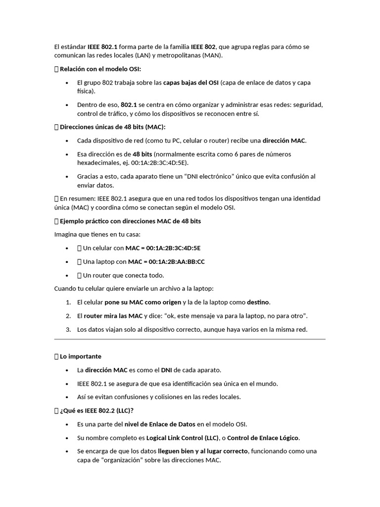 El Estándar IEEE 802 | PDF | Protocolos de internet | Protocolo de ...