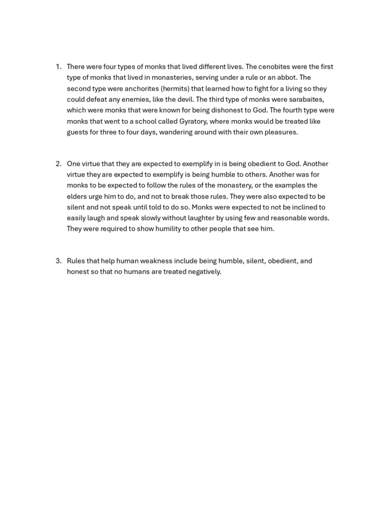 Rule of St. Benedict | PDF