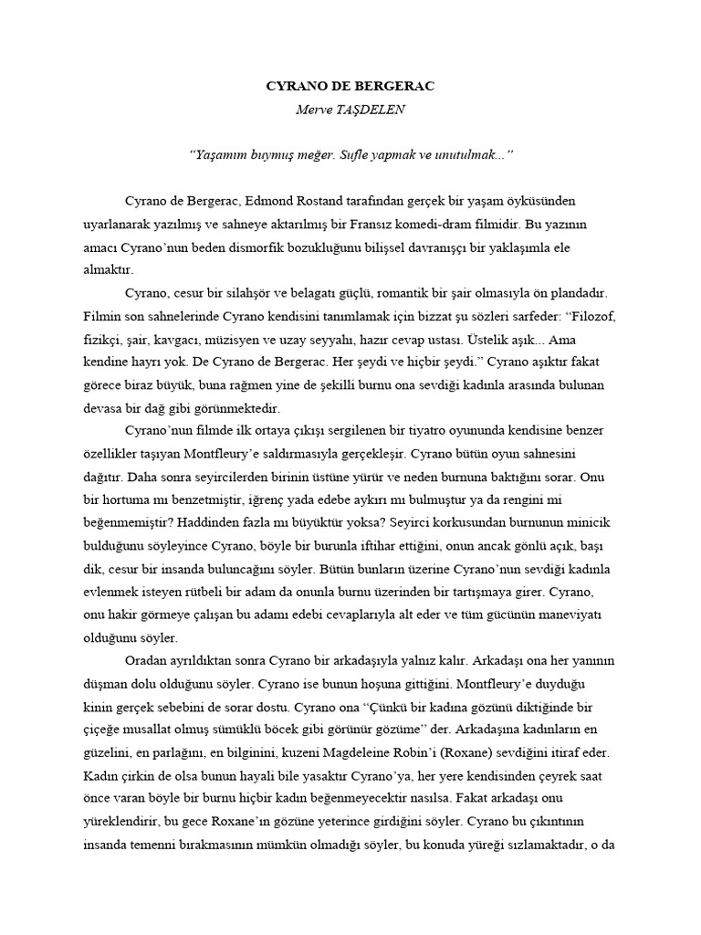 Cyrano de Bergerac | PDF