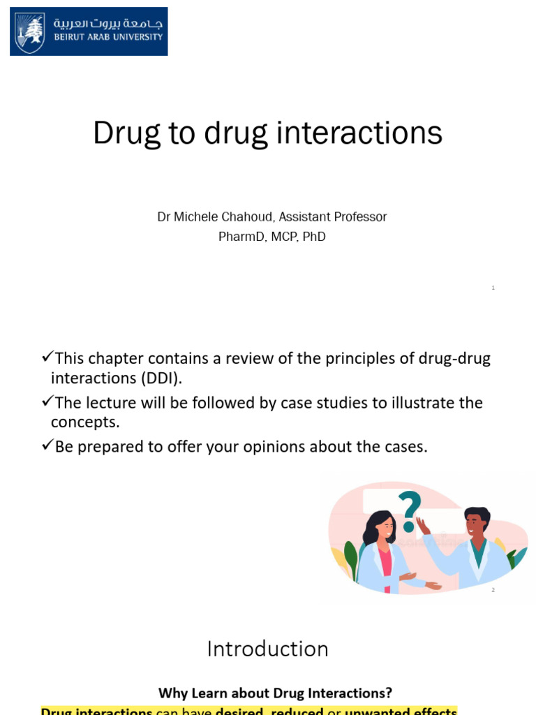 Understanding Drug-Drug Interactions | PDF | Drug Metabolism ...