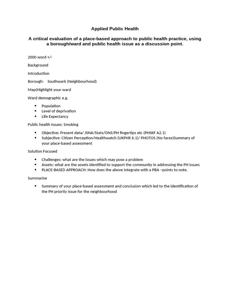 Southwark Public Health Evaluation | PDF