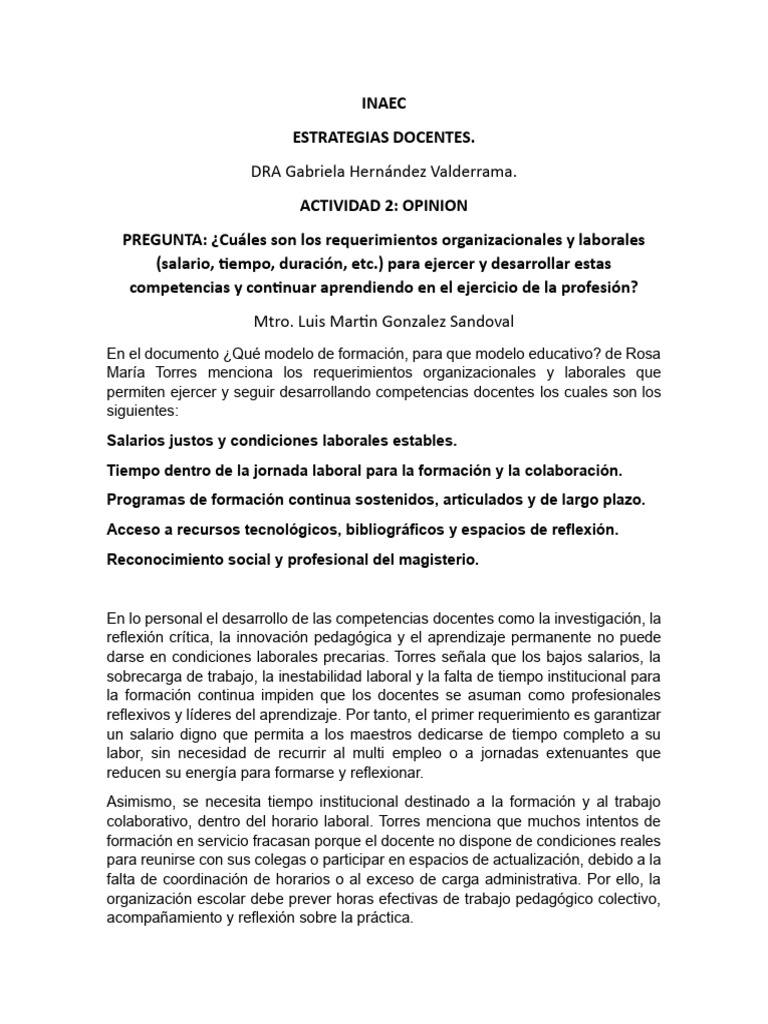 ACT.2 INAEC Luis Martin Gonzalez Sanoval | PDF | Maestros | Enseñando