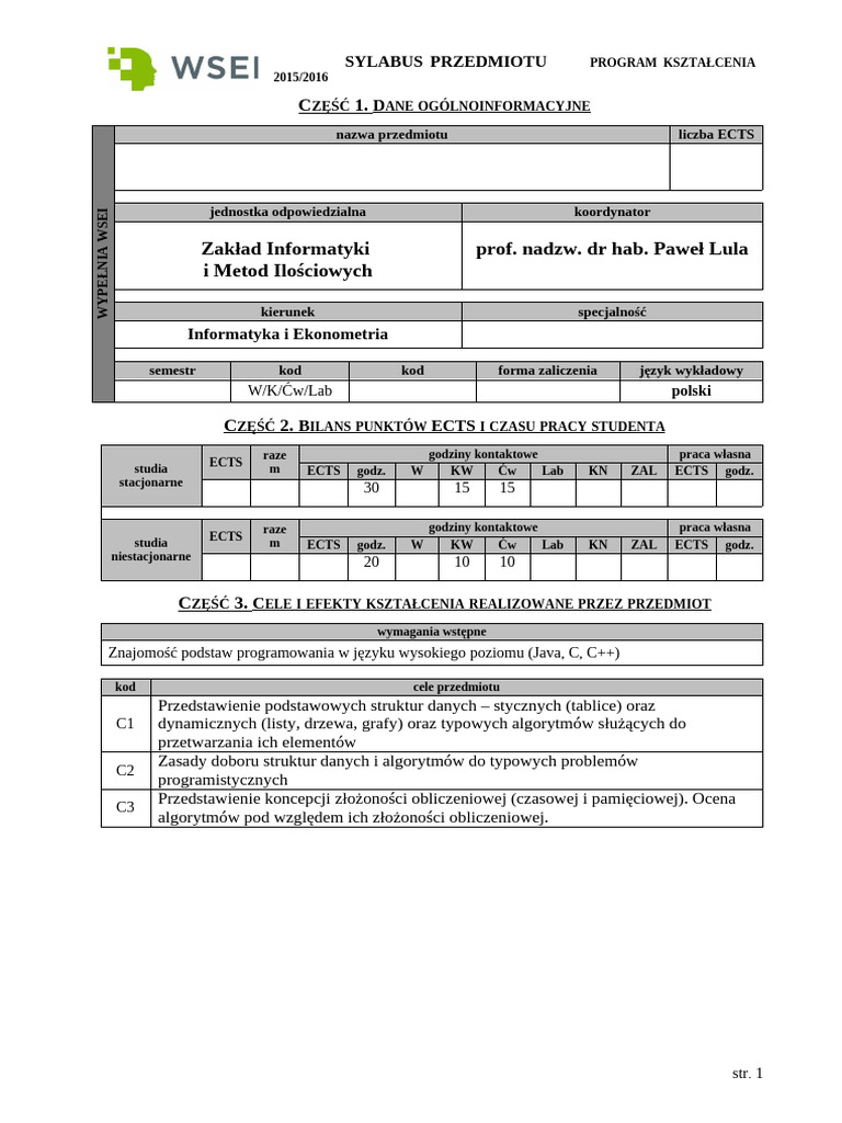 Algorytmy i Struktury Danych | PDF