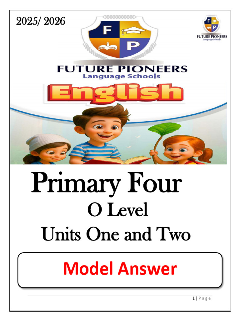O Level Primary Four Model Answers 2025 | PDF