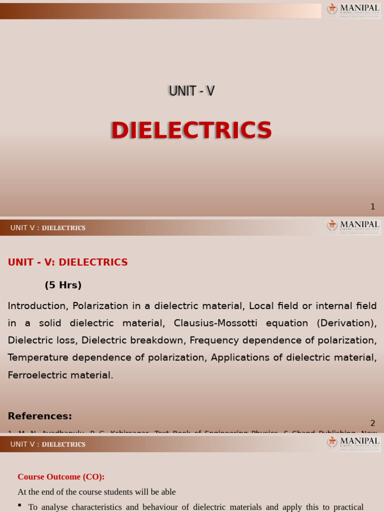 Understanding Dielectrics and Polarization | PDF | Dielectric | Dipole