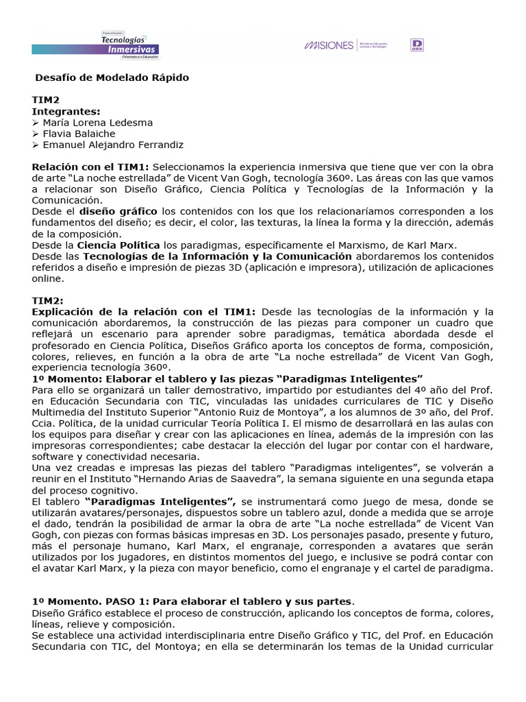 TIM2 - Desafío de Modelado Rápido | PDF | Diseño | Diseño gráfico